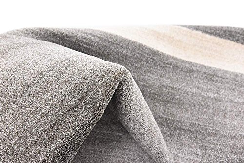 Unique Loom Del Mar Collection Area Rug-Transitional Inspired with Modern Contemporary Design, Rectangular 5' 0" x 8' 0", Gray/Ivory
