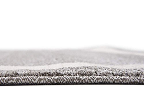 Unique Loom Del Mar Collection Area Rug-Transitional Inspired with Modern Contemporary Design, Rectangular 5' 0" x 8' 0", Gray/Ivory