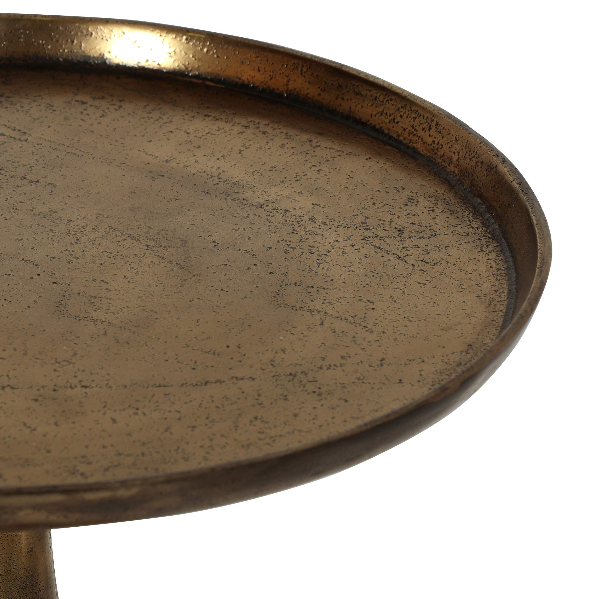 Christopher Knight Home Metter Accent Table, Brass Antique