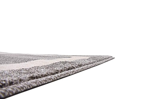 Unique Loom Del Mar Collection Area Rug-Transitional Inspired with Modern Contemporary Design, Rectangular 5' 0" x 8' 0", Gray/Ivory