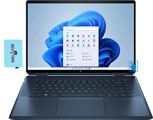 HP Spectre x360-16 2-in-1 IPS Laptop (Intel i7-11390H 4-Core, 16GB RAM, 512GB PCIe SSD, Intel Iris Xe, 16.0" 60Hz Touch 3072x1920, Active Pen, Fingerprint, WiFi, Win 11 Pro) with Hub