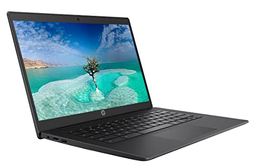 2022 Newest HP 14" Flagship Chromebook, AMD Processor, 8GB LPDDR4, 32GB Storage, Chrome OS, Dale Black (Renewed) (Dale Black)