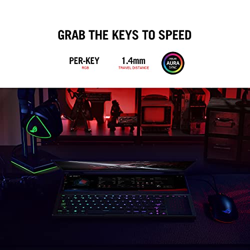 ASUS ROG Zephyrus Duo SE 15 Gaming Laptop, 15.6” 300Hz IPS Type FHD Display, NVIDIA GeForce RTX 3060, AMD Ryzen 9 5980HX, 16GB DDR4, 1TB PCIe SSD, Per-Key RGB Keyboard, Windows 10 Home, GX551QM-ES96