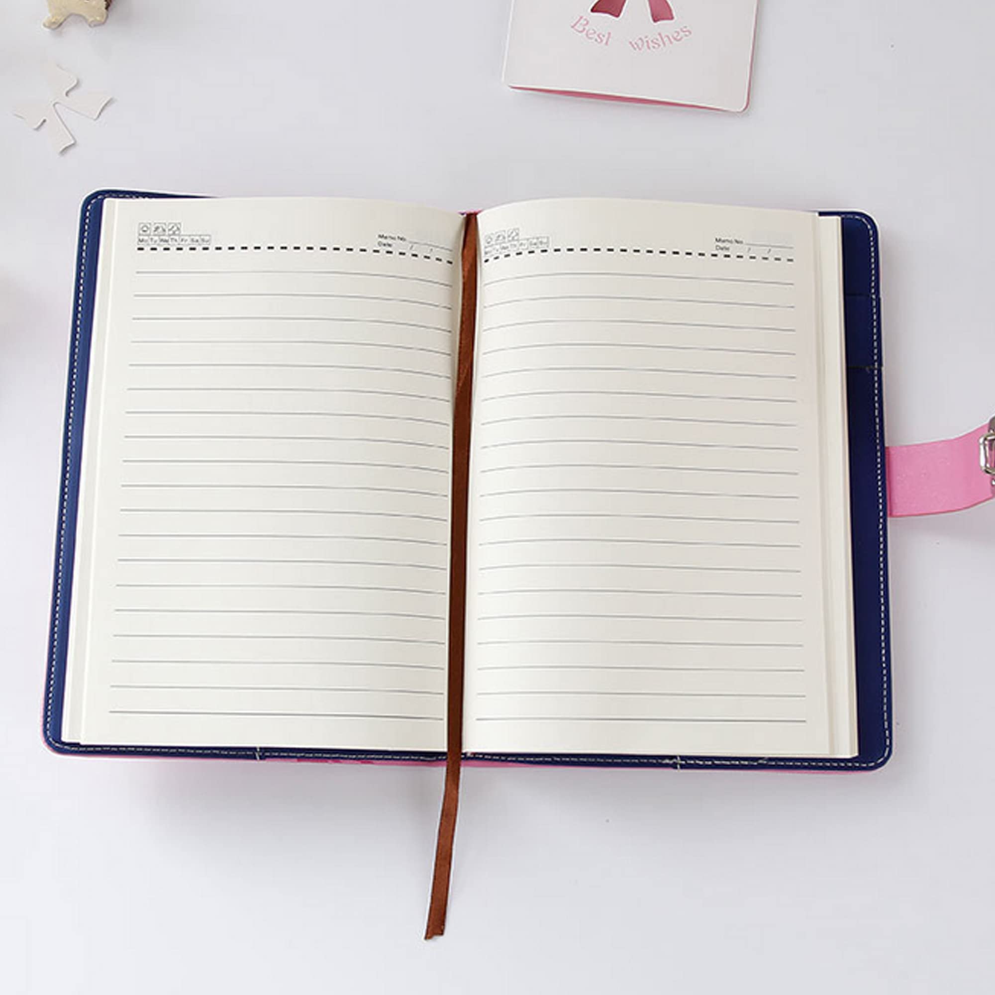 Lock Leather Binder Diary Personal Writing Diary Lock Journal Diary Digital Password Notebook, A8 Size, Silver