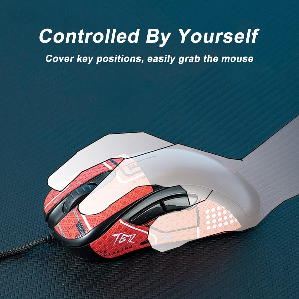 Hokeyio Mouse Grip Tape Sticker for Razer Basilisk Ultimate/X HYPERSPEED Non Slip Suck Sweat Pre Cut Easy Instand Blood X