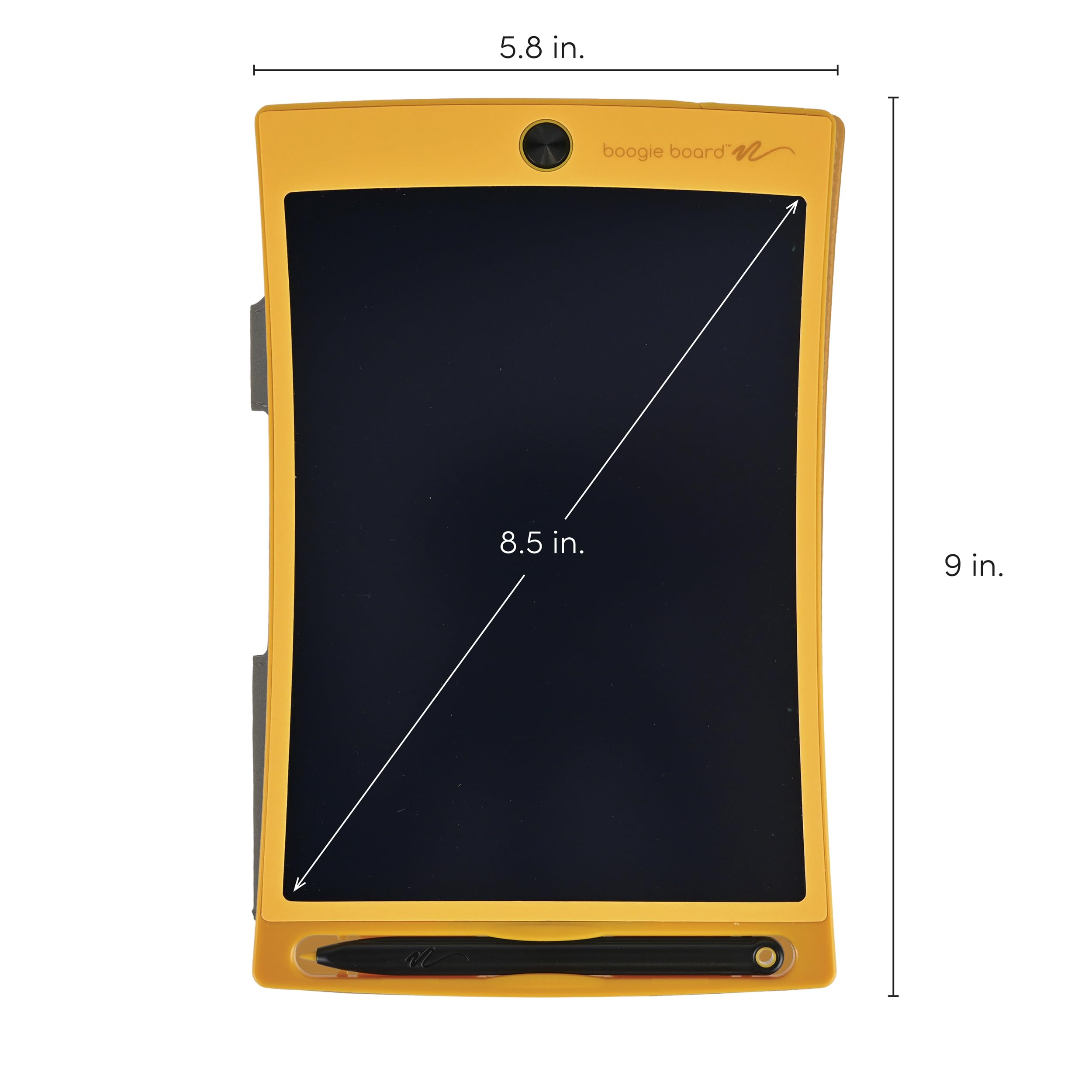 Boogie Board Jot Reusable Writing Tablet for Adults, 8.5 Digital Notebook with Instant Erase, Digital Notepad with Magnets, Note Taking Tablet for Work or School, Gold with Protective Folio