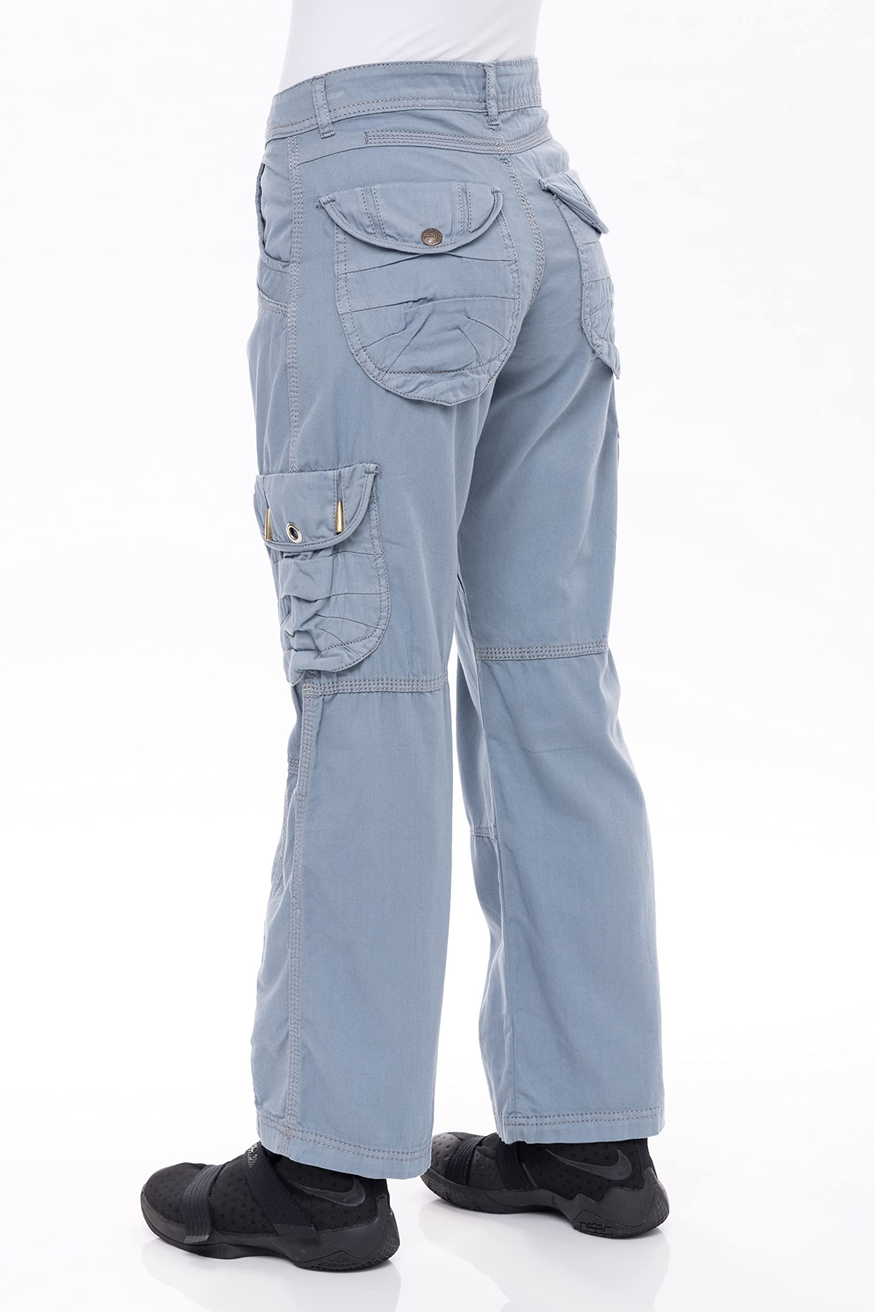 Skylinewears Womens Cargo Pants with Pockets Women's Casual Military Army Hiking Combat Tactical Work Trousers Gray Size XS