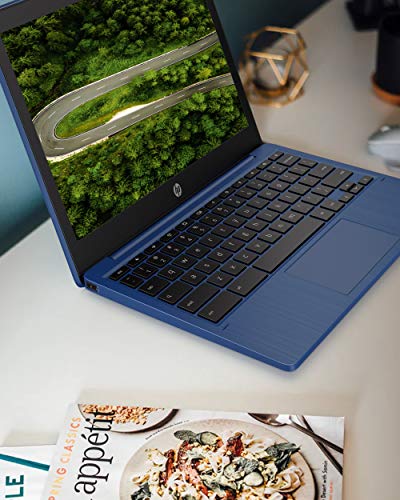 HP Chromebook 11-inch Laptop - MediaTek - MT8183 - 4 GB RAM - 32 GB eMMC Storage - 11.6-inch HD IPS Touchscreen - with Chrome OS™ - (11a-na0060nr, 2020 model, Indigo Blue)