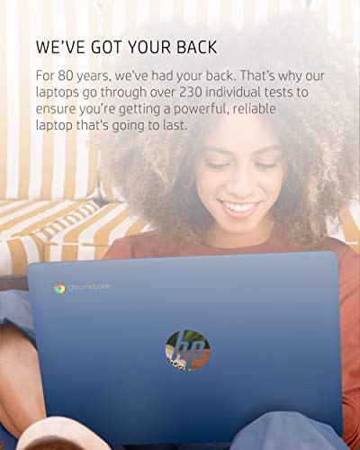 HP Chromebook 11-inch Laptop - MediaTek - MT8183 - 4 GB RAM - 32 GB eMMC Storage - 11.6-inch HD IPS Touchscreen - with Chrome OS™ - (11a-na0060nr, 2020 model, Indigo Blue)