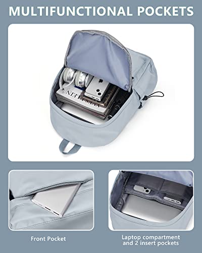 Backpacks For School Backpack For College Bookbag For Women School Bag Book Bags Waterproof Gym Backpack For Women Men Simple Aesthetic Backpack Blue