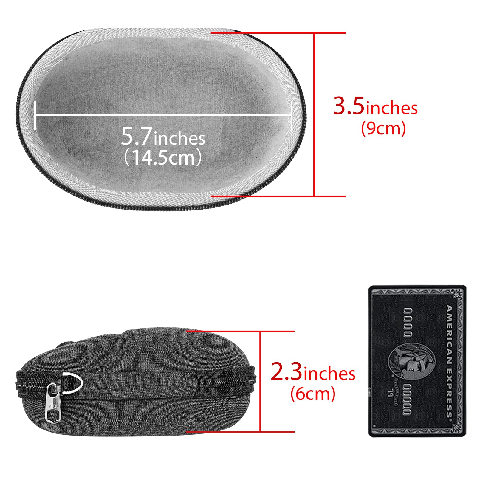 Geekria Mouse Case, Hard Shell Travel Carrying Case for Gaming Office Mouse, Compatible with Razer Basilisk V3 / Viper V3 Pro/Naga V2 / DeathAdder V3 / Orochi V2, HyperX Pulsefire Haste