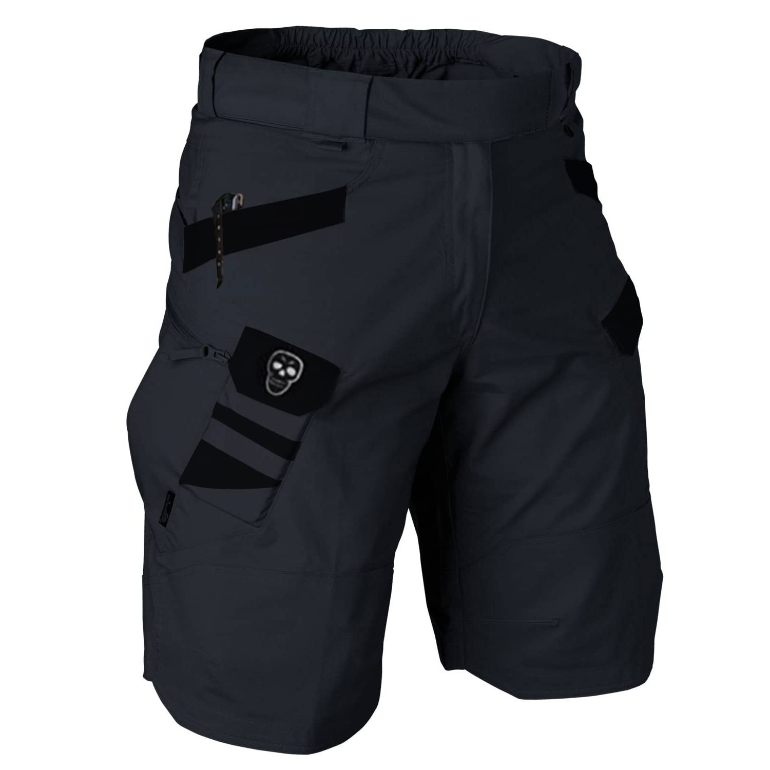 MQMYJSP Tactical Shorts Men Military Hunting Multi-Pocket Bomber Short Pants Outdoor Hunting Army Combat Cargo Shorts Gray L