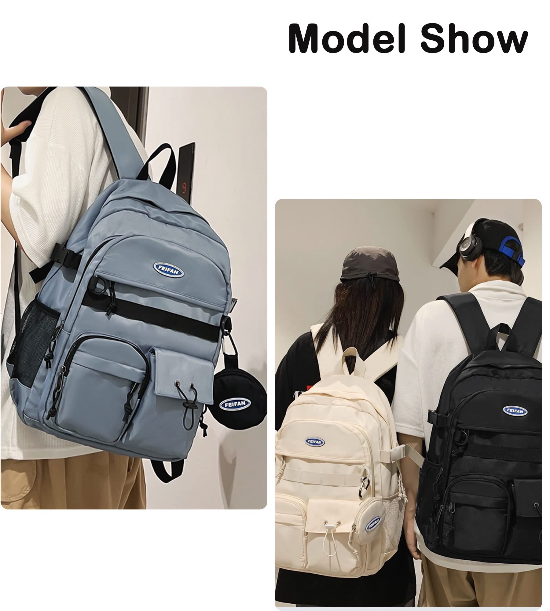 BASICPOWER Laptop Backpack, College Middle School Bookbags Large Capacity Lightweight for Girls BoysTravel