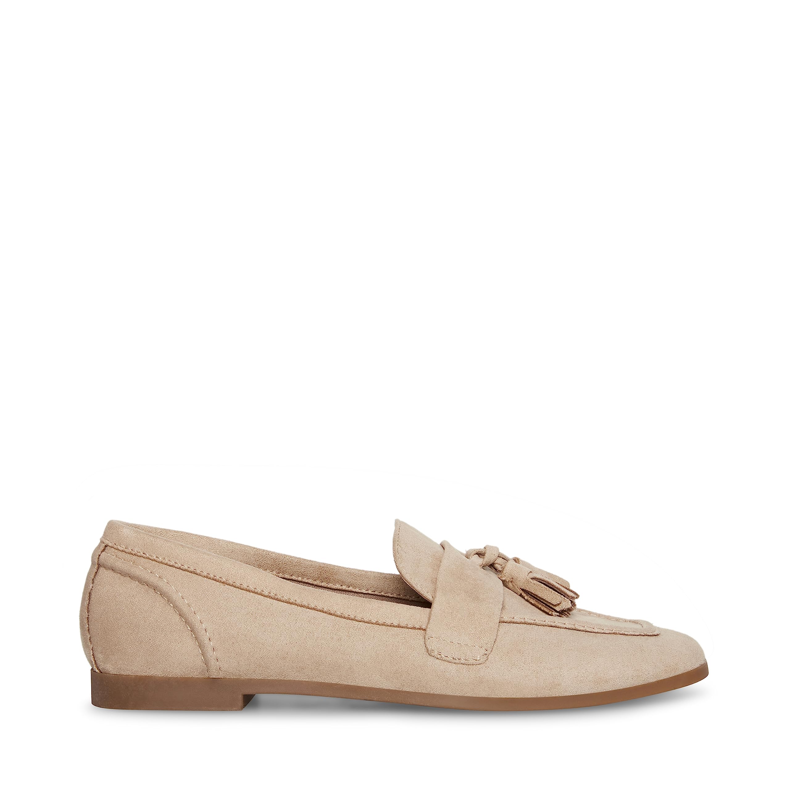 Steve Madden Womens Colorado Faux Suede Flat Loafers Tan 10 Medium (B,M)