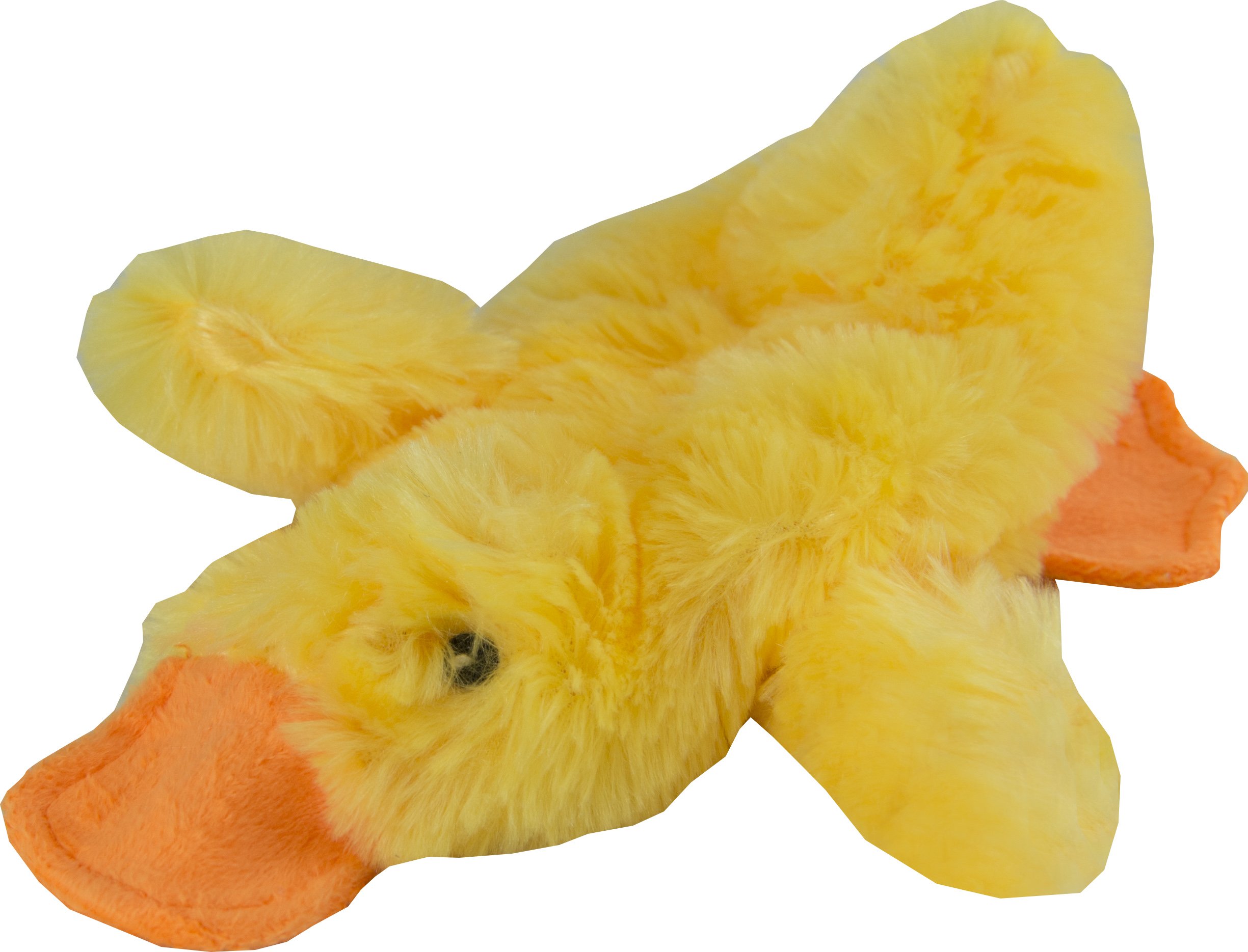 HUMMINGBIRD 8-Inch Small Duck Plush No-Stuffing Dog Toy Squeak Toy (Yellow)