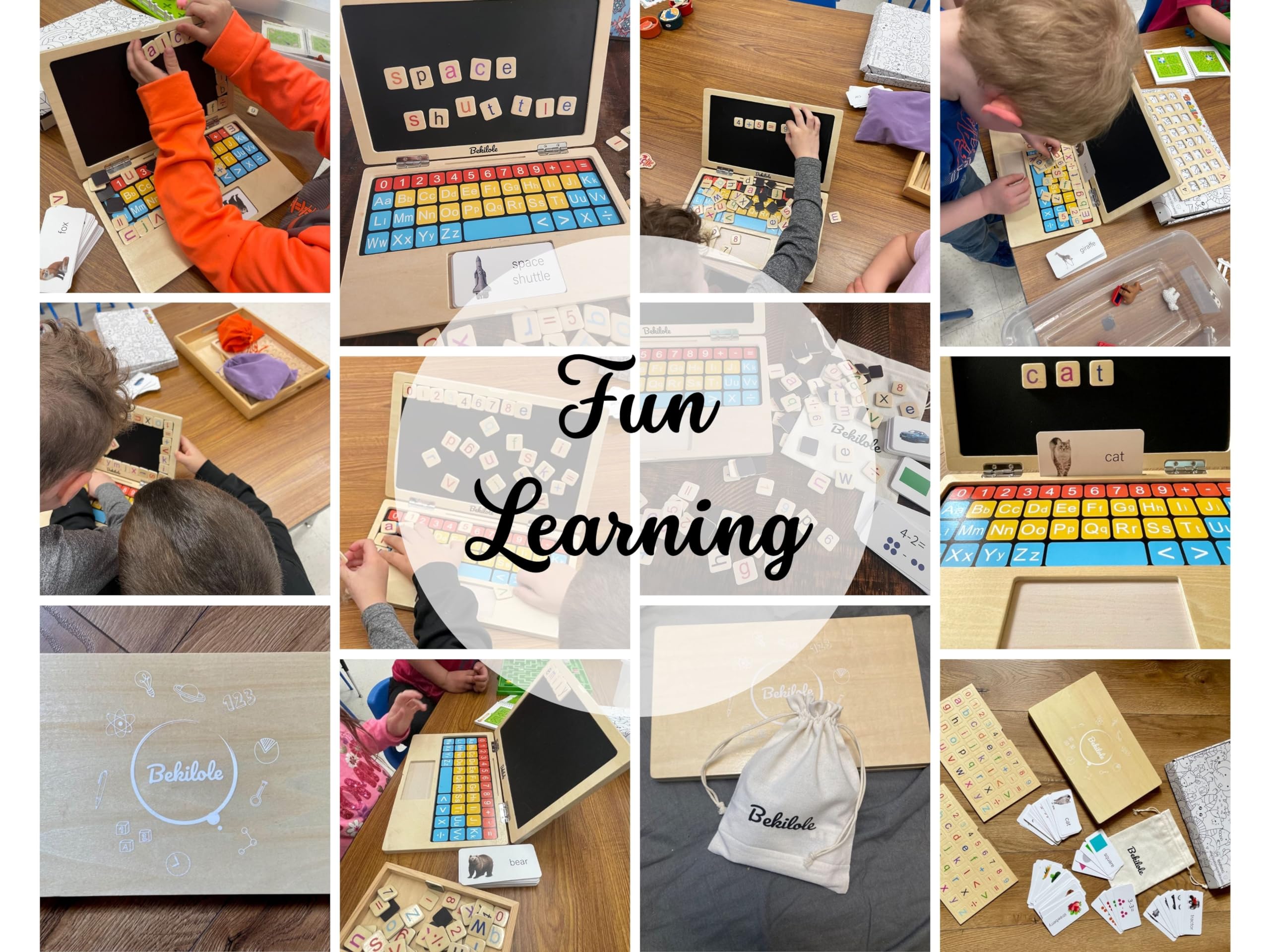 Montessori Toys for 3 4 5 6 7 8 Years Old 11.8" My First Laptop Fun Learning Pretend Play for Boys & Girls Preschool Learning Activities