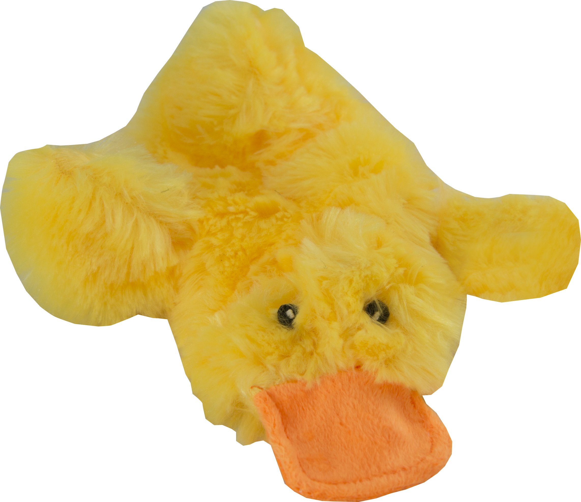 HUMMINGBIRD 8-Inch Small Duck Plush No-Stuffing Dog Toy Squeak Toy (Yellow)