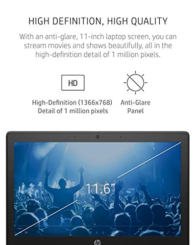 HP Chromebook 11.6-inch Laptop, MediaTek MT8183, MediaTek Integrated Graphics, 4 GB RAM, 32 GB eMMC Storage, Chrome (11a-na0010nr, Ash Gray) (Renewed)