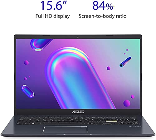 2021 Flagship ASUS Laptop 15.6" Thin Light Laptop Computer, 15.6" FHD Display, Intel Celeron N4020 (up to 2.8GHz),4GB RAM, 128GB eMMC,Webcam,WiFi, Backlit Keyboard,Microsoft 365,Win10 S+Marxsol Cables
