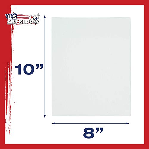 US Art Supply 8 X 10 inch Professional Artist Quality Acid Free Canvas Panel Boards for Painting Value Pack of 12 (1 Full Case of 12 Single Canvas Board Panels)