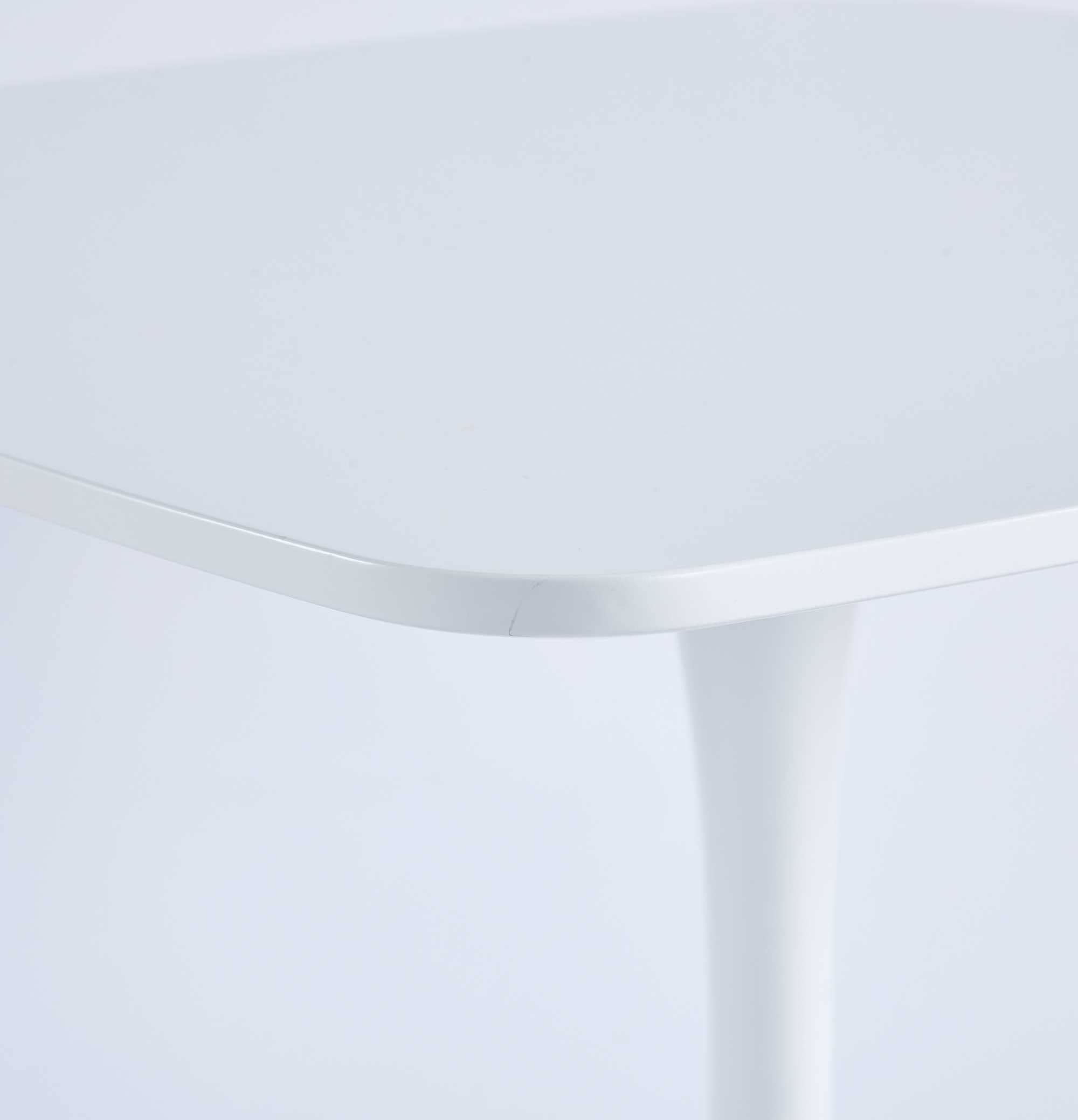 Mid-Century Modern Dining Table Minimalist Wooden Dining Table for 4-6 People 42" Round MDF Tabletop Metal Pedestal Dining Table,End Table Leisure Coffee Table,42 in x 42 in x 28.7 in (White)