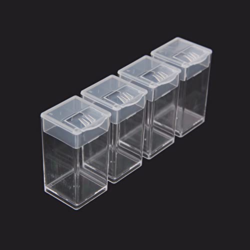 12Pcs Acrylic Small Square Bottles Diamond Embroidery Storage Box Clear Empty Bottles Bead Containers Holder for Beads Sequins Rhinestones Diamond Painting Accessories Storage DIY Craft Supplies