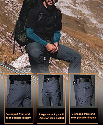 BIYLACLESEN Hiking Pants Mens Quick Dry Pants Mens Work Pants Breathable Pants Tactical Pants Tactical Army Pants Khaki Pants Mens Zipper Pockets