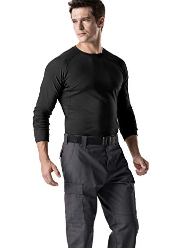 CQR Men's Tactical Combat Cargo Pants, Water Resistant Ripstop, Military Outdoor Hiking Work Apparel, Brigade Pants Charcoal, X-Large