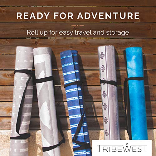 Tribe West Large, Stylish Playmat | Microfiber Suede and Durable, Eco-TPE (Mali Grey)