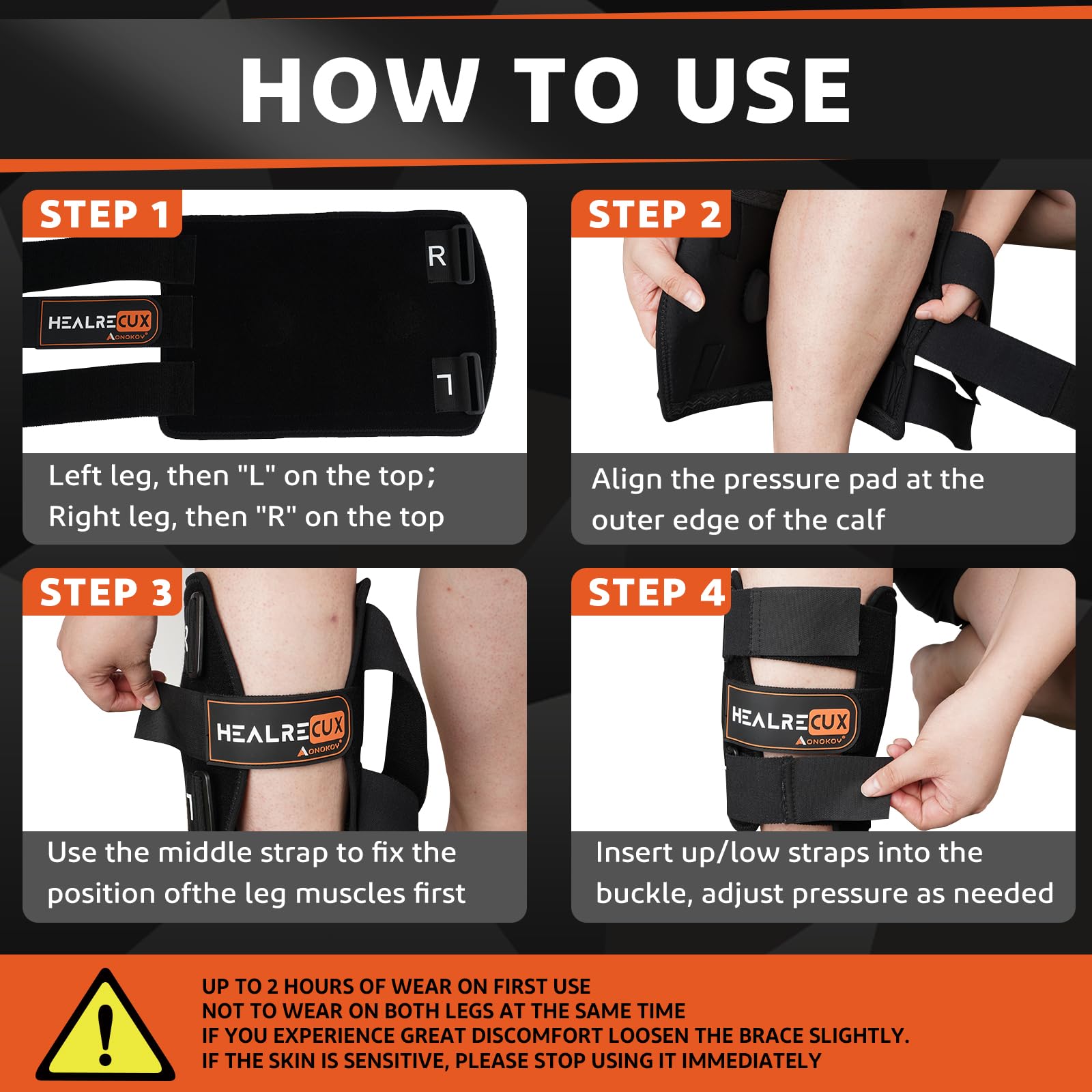 Healrecux Sciatica Pain Relief Brace Devices, Upgraded Brace for Sciatic Nerve Pain with Dual Pressure Pad Targeted Compression, Sciatic Nerve Brace Acupressure Massage Point Brace for Men and Women