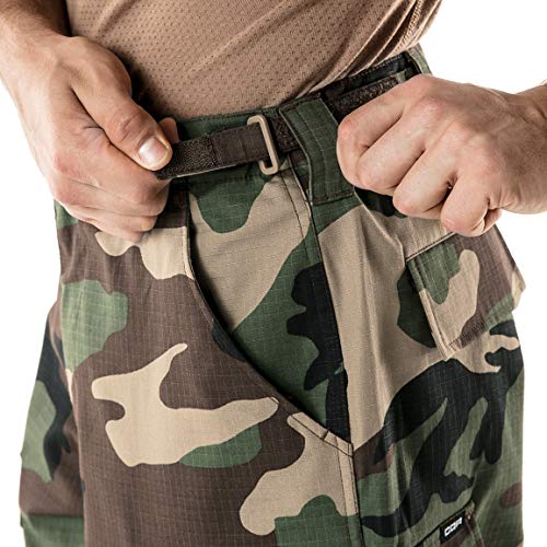 CQR Men's Tactical Combat Cargo Pants, Water Resistant Ripstop, Military Outdoor Hiking Work Apparel, Brigade Pants Charcoal, X-Large