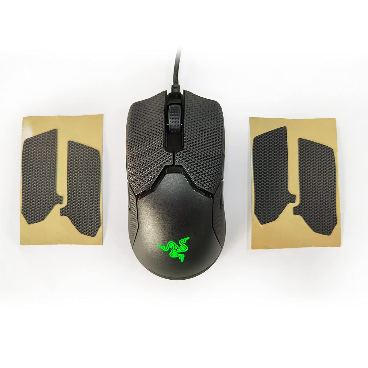 Mouse Anti-Slip Grip Tape, Grips Stickers for Razer Viper/Viper Ultimate Gaming Mouse, Elastics Refined Side Grips Sweat Resistant Pads/Anti Sweat Paste, Cut to Fit Black