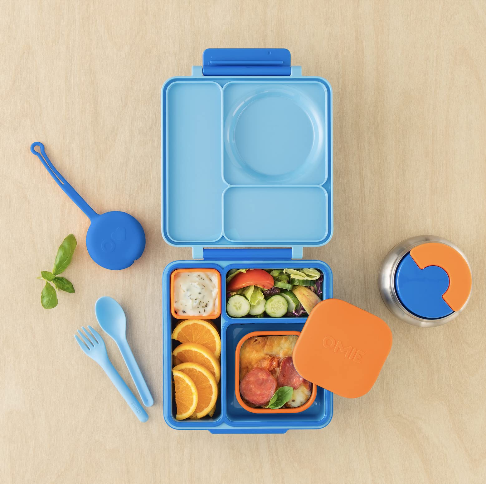 Omie OmieBox Silicone Leakproof Snack Containers To Go, Food Storage Containers with Lid, School Lunch Bento Container - BPA Free, Airtight, Dishwasher and Freezer Safe, Oven Safe - 9.4 ounces