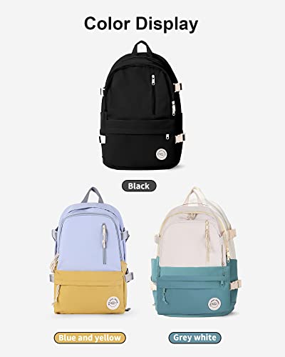 VGOCO Backpack for Women,Unisex Lightweight Backpack Bag Water-proof Casual Rucksack for Women Men Fits 14 inch Laptop Work Daypack Black