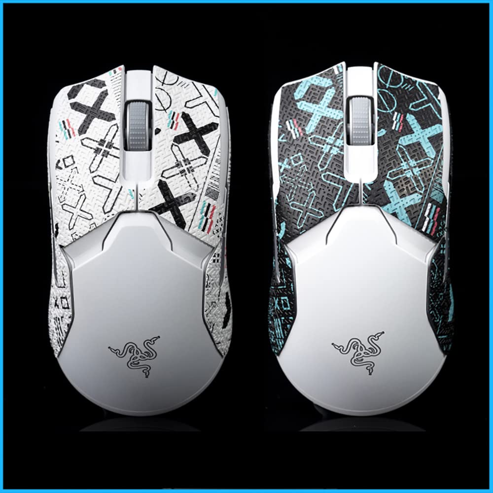 Hokeyio Mouse Grip Tape Sticker for Razer Viper Ultimate Wireless Non Slip Suck Sweat Pre Cut Bloody Red