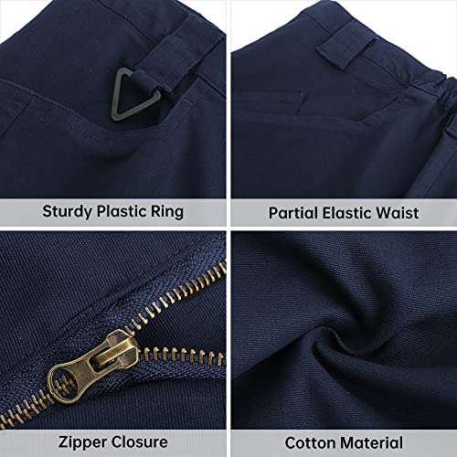 EUTROPOON Mens Cargo Pants Work Tactical Pants Lightweight Hiking Pants Ripstop Outdoor Combat Military Pants with 9 Pockets Navy Blue