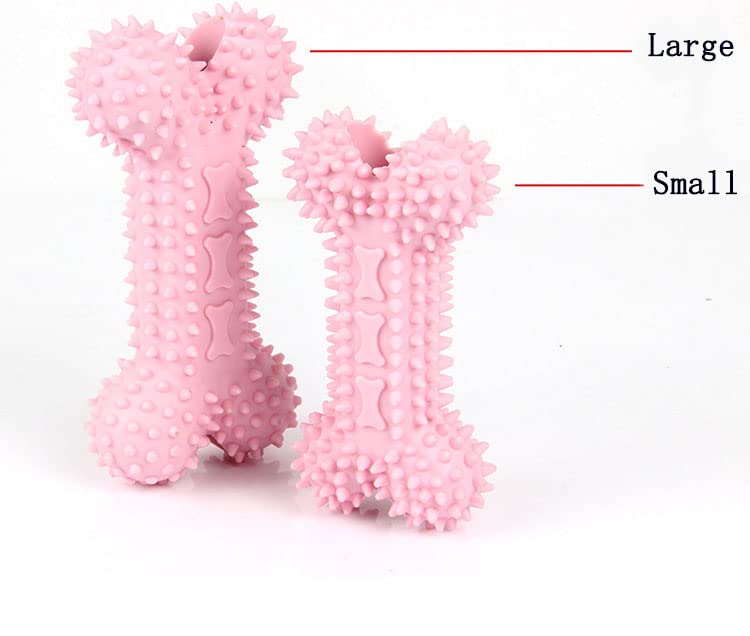 HaLumYi Rubber Bones for Dogs, Flexi Chew Dog Better Bones, Bite Force Dog Toy, Teething Dog Toys for Puppies, Small, A-Yellow