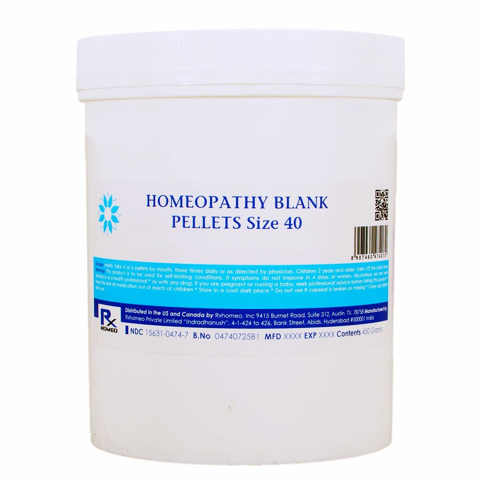 Sugar GLOBULES - Homeopathy Blank PELLETS Size 40 - US DMF Grade