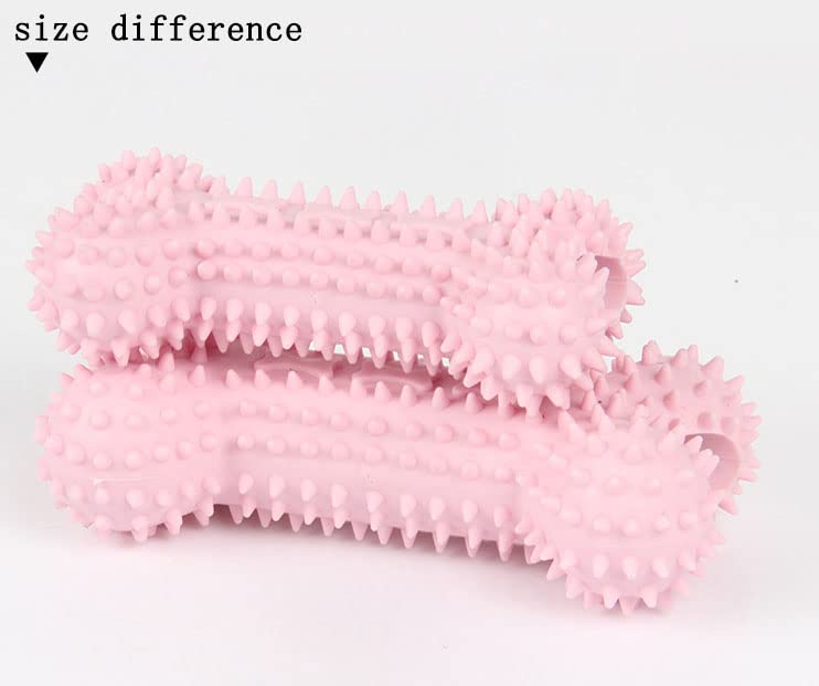 HaLumYi Rubber Bones for Dogs, Flexi Chew Dog Better Bones, Bite Force Dog Toy, Teething Dog Toys for Puppies, Small, A-Yellow