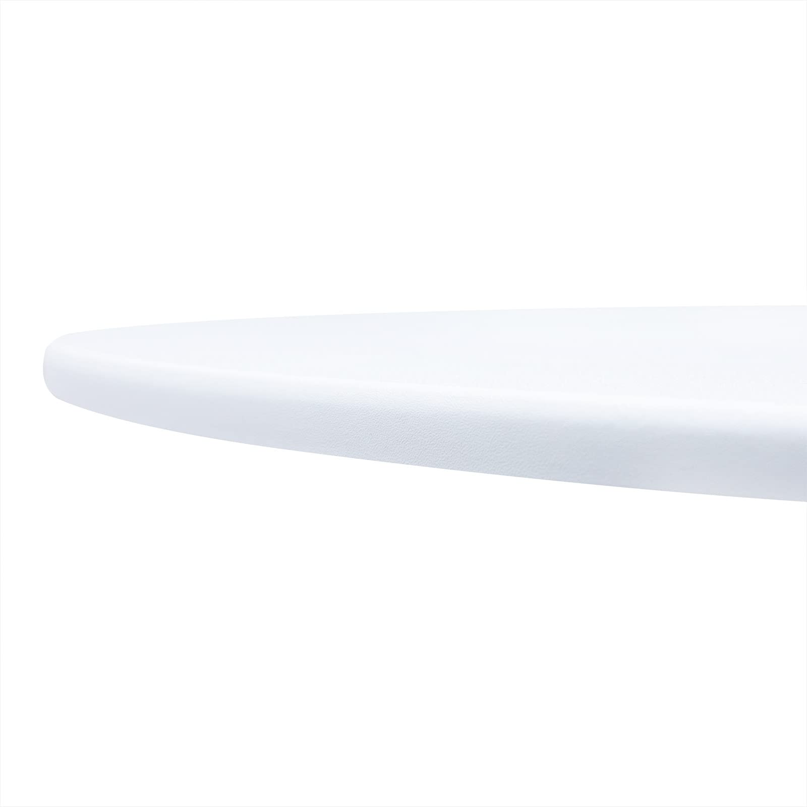 31.5" Round White Dining Table, Modern Kitchen Table, Mid-Century Leisure Table with Pedestal Base in Tulip Design for Kitchen Dining Room & Living Room