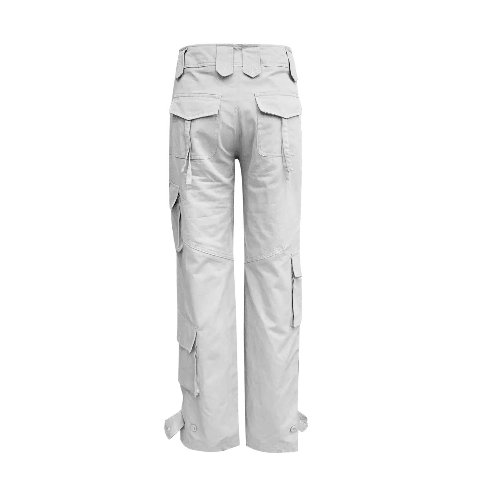 Women's Casual Military Pants Stretch High Waist Relaxed Fit Hiking Trousers Tactical Outdoor Combat Cargo Work Pants Gray