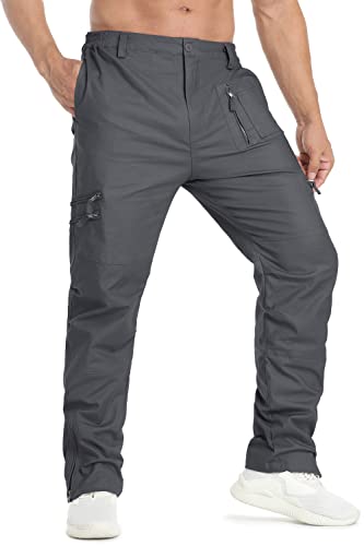 MAGCOMSEN Men's Cargo Work Pants Lightweight Tactical Military Pants BDU Pants Ripstop Army Pants Combat Hunting Pants Grey,34