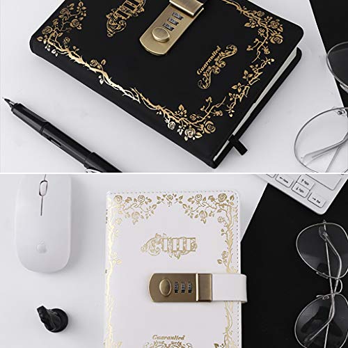 Journal Classic Lined Notebook Digital Password Notebook Hardcover Writing Journal with Lined Pages,Notebook for Work Student A5 Notebook (Color : White)