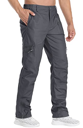 MAGCOMSEN Men's Cargo Work Pants Lightweight Tactical Military Pants BDU Pants Ripstop Army Pants Combat Hunting Pants Grey,34