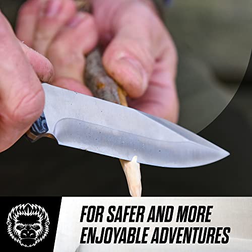 Survival Bushcraft Knife | Fixed Blade Hunting Knife W Sheath D2 | Gift Set For Him Knife | Bushcraft Outdoor Camping Knife | Full Tang Tactical Survival Knife Kit