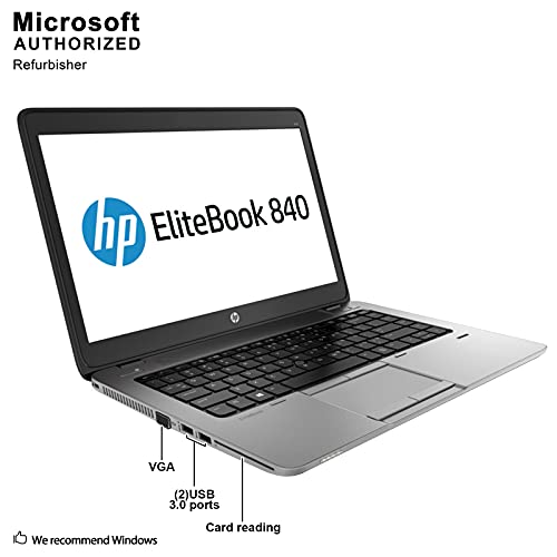 HP Elitebook 840 G1 14.0 Inch High Performanc Laptop Computer, Intel i5 4300U up to 2.9GHz, 16GB Memory, 256GB SSD, USB 3.0, Bluetooth, Window 10 Professional (Renewed)
