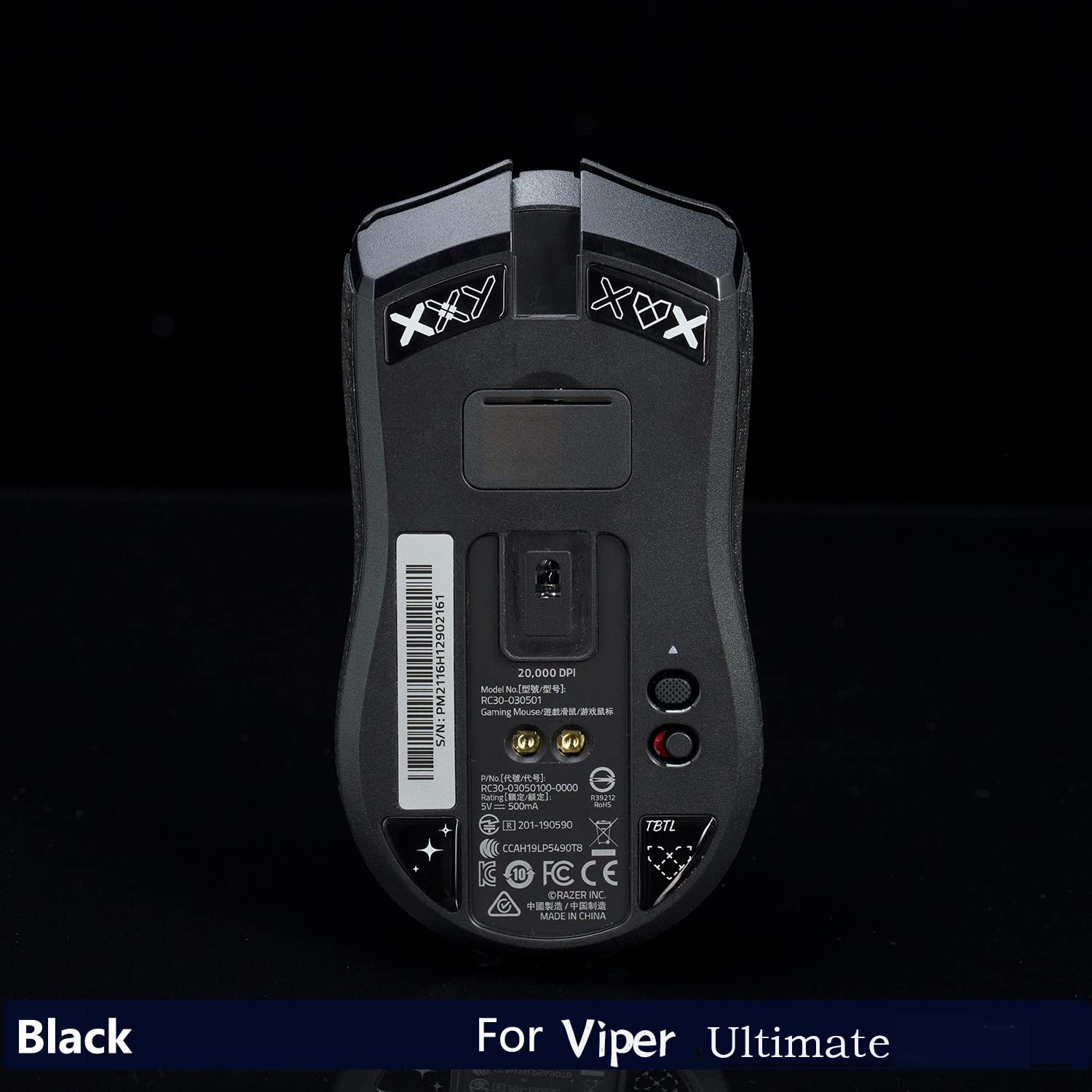 for Razer Mouse Skates Compatible with Razer Viper/Viper Ultimate/Viper 8K Hz Sweatproof Anti-Slip for Razer Viper Glass Mouse Skates