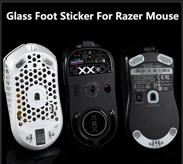 for Razer Mouse Skates Compatible with Razer Viper/Viper Ultimate/Viper 8K Hz Sweatproof Anti-Slip for Razer Viper Glass Mouse Skates