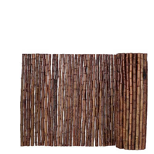 Backyard X-Scapes Caramel Brown Bamboo Fencing Decorative Rolled Fence Panel 3 ft H x 8 ft L