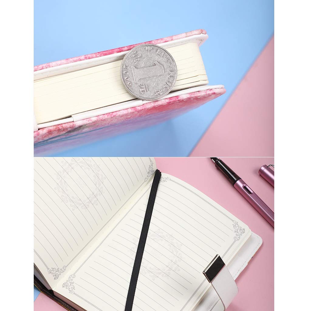 Shengsheng Journal B6 Notebook Creative Password Lock Journal Lock Diary Digital Password Notebook Locking Journal Diary,Students, Young People Use Diary (Color : Pink)